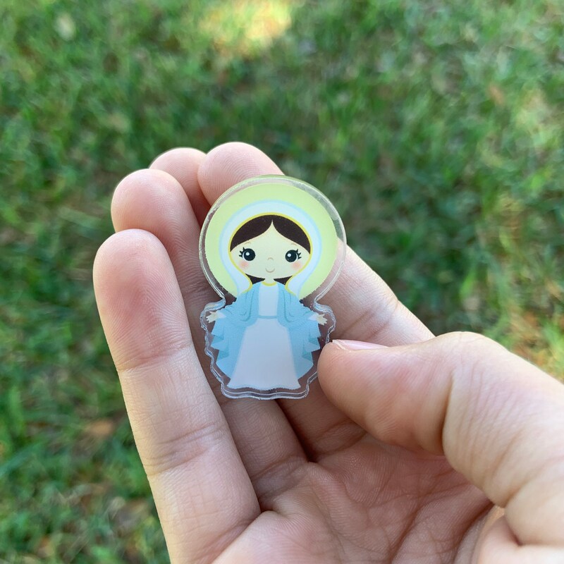 Virgin Mary Pin - Etsy