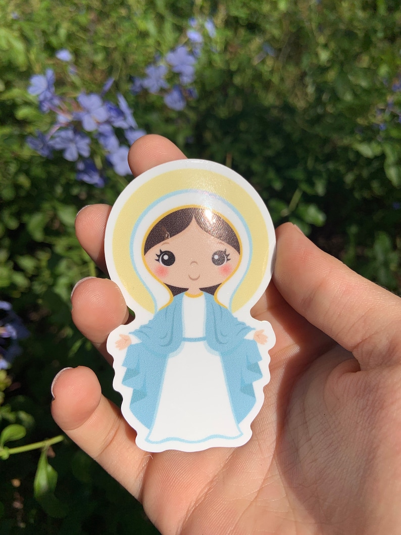 Virgin Mary Sticker Mary Immaculate Sticker Virgin Mary | Etsy