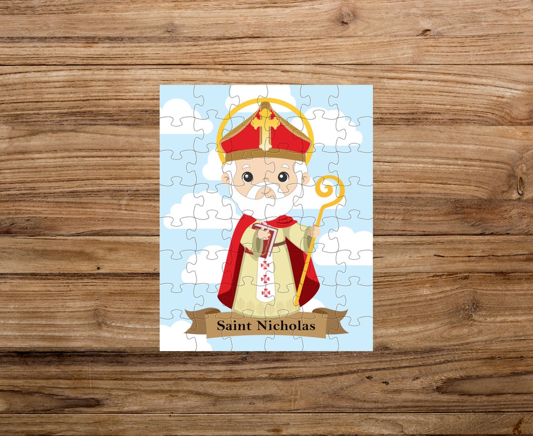 Saint Nicholas Puzzle, 48, 80 or 120 Pieces Puzzle, Catholic Jigsaw ...