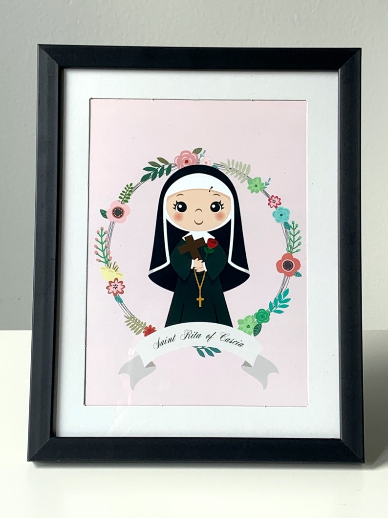 Saint Rita of Cascia Wall Art Rita de Cascia Art Print | Etsy