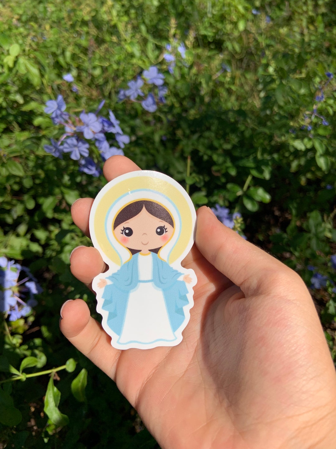 Virgin Mary Sticker, Mary Immaculate Sticker, Virgin Mary Waterproof ...