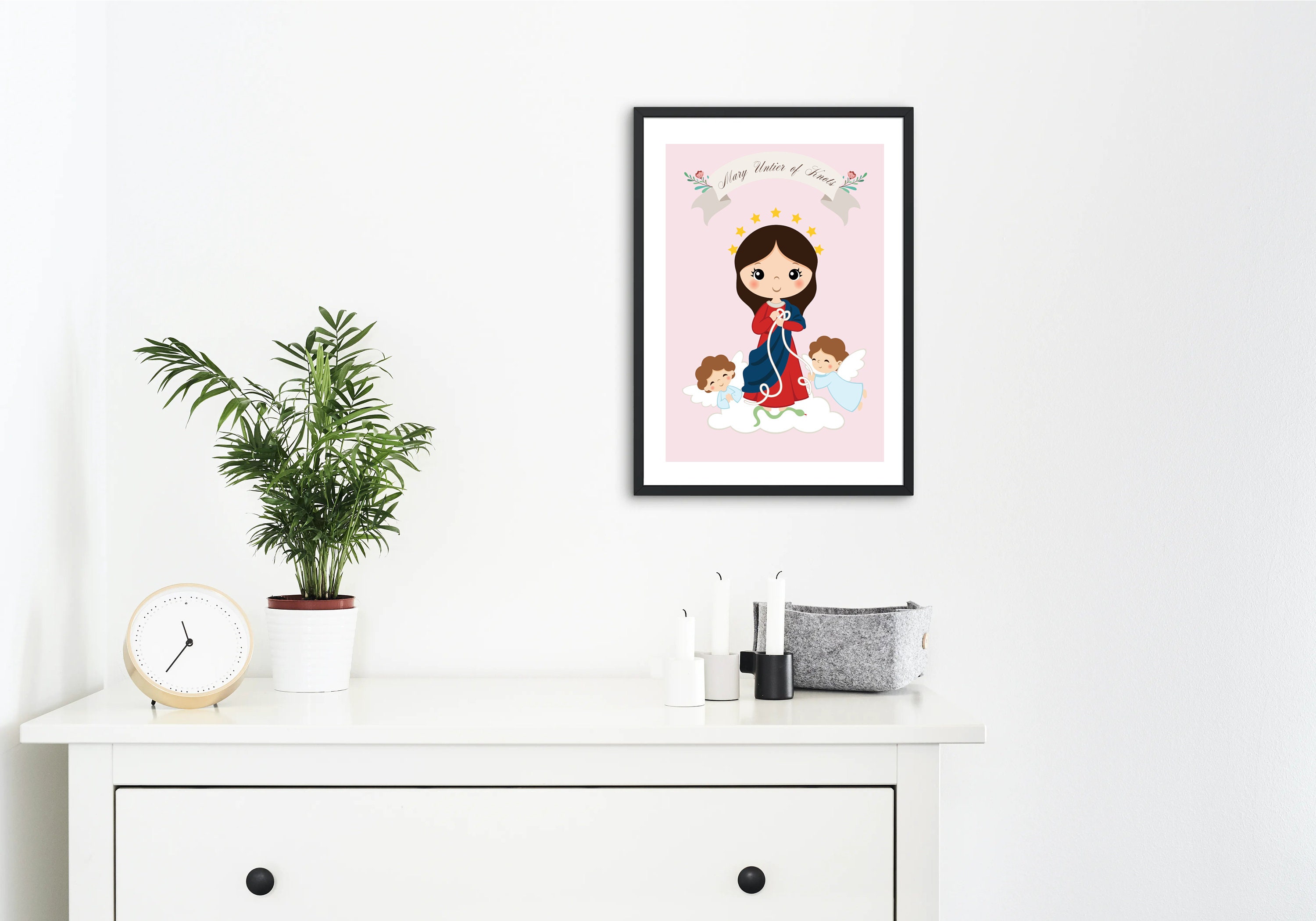 Mary Untier of Knots Wall Art, Our Lady Untier of Knots Art Print ...