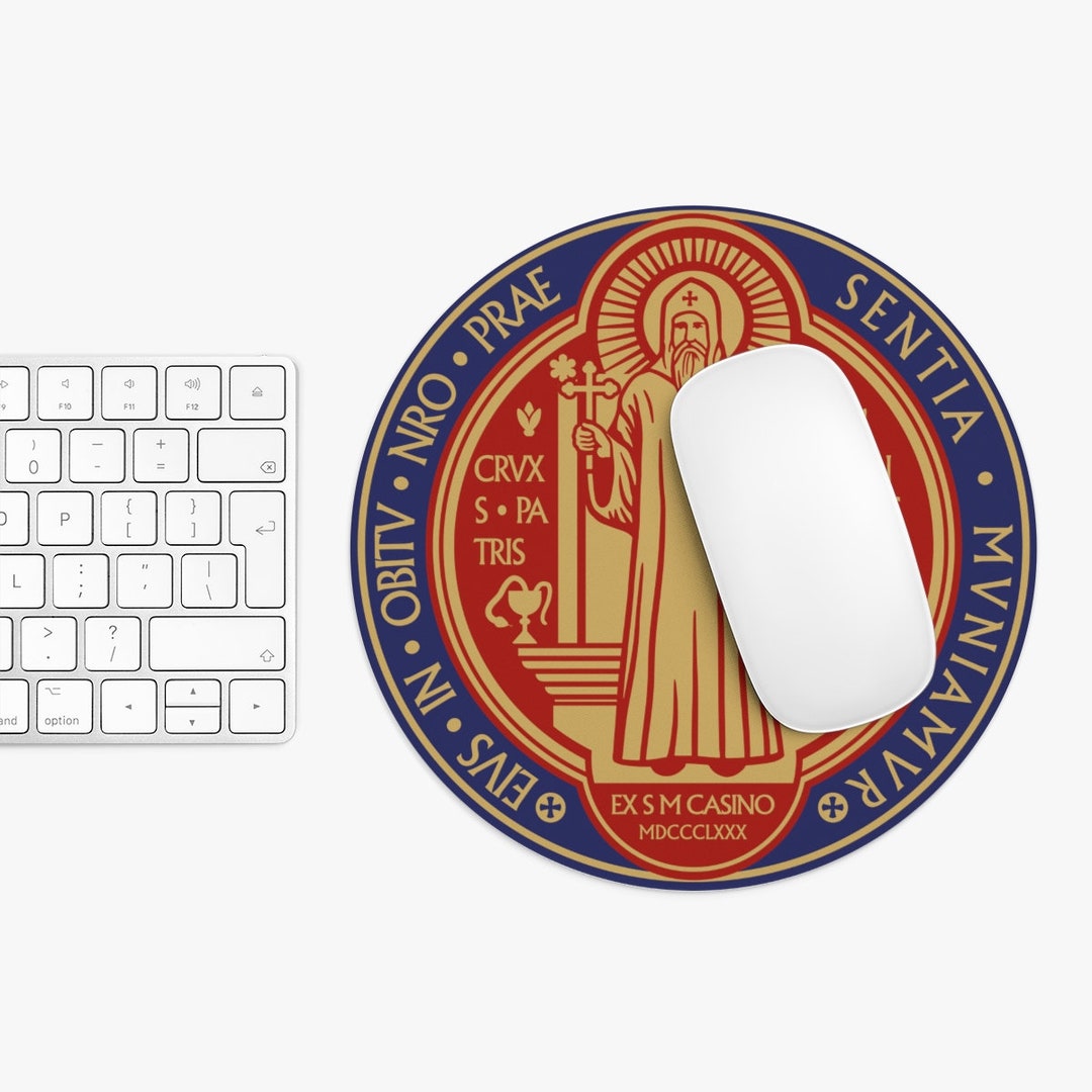 Benedict Medal Mouse Pad, Catholic Mouse Pad, Saints Mouse Pad ...