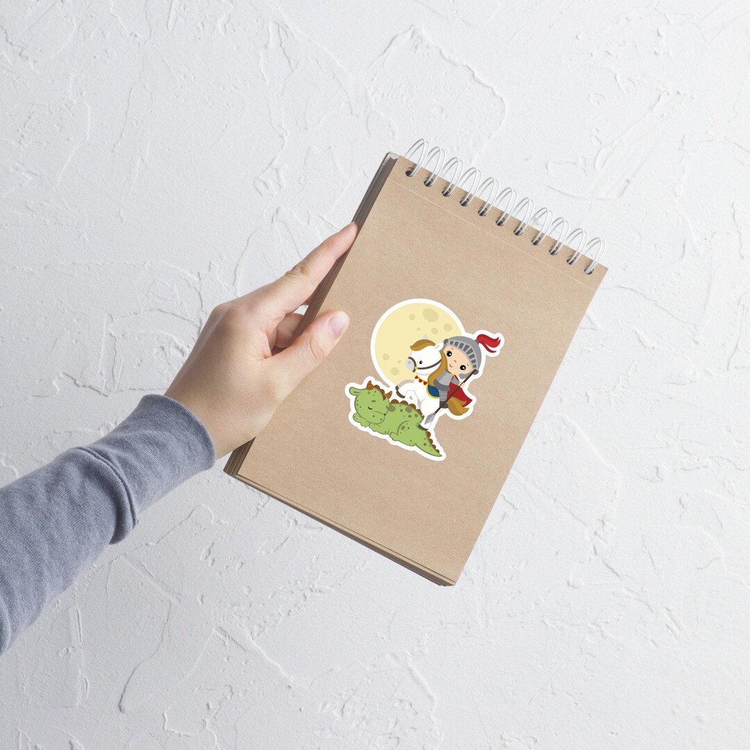 Saint George and the Dragon Sticker, St George Sticker, Saint George ...