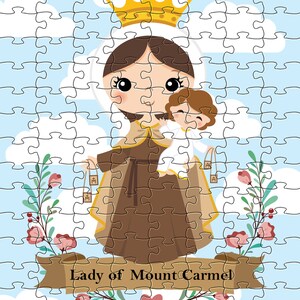 Our Lady of Mount Carmel Puzzle, 48, 80 & 120 Pieces Puzzle, Catholic ...