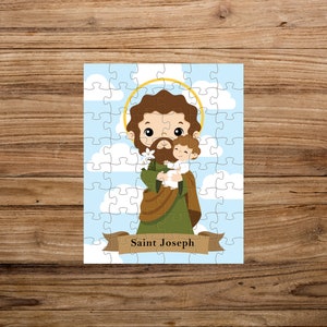 Saint Joseph Puzzle, 48 Pieces Puzzle, Catholic Jigsaw - Etsy