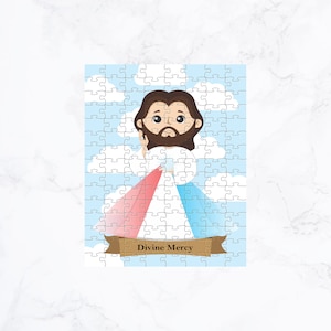 Jesus Divine Mercy Puzzle, 48, 80 & 120 Pieces Puzzle, Catholic Jigsaw ...