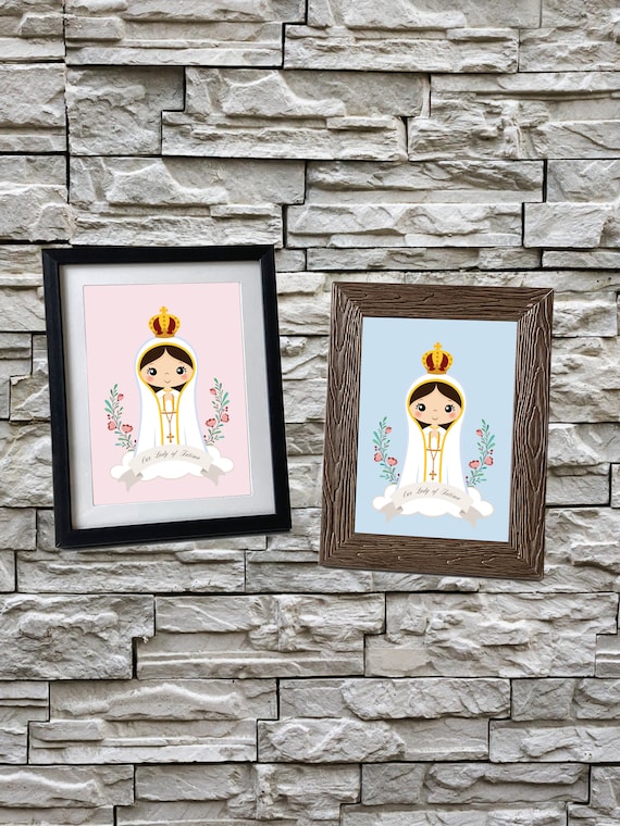 Our Lady of Fatima Wall Art Lady of Fatima Art Print - Etsy