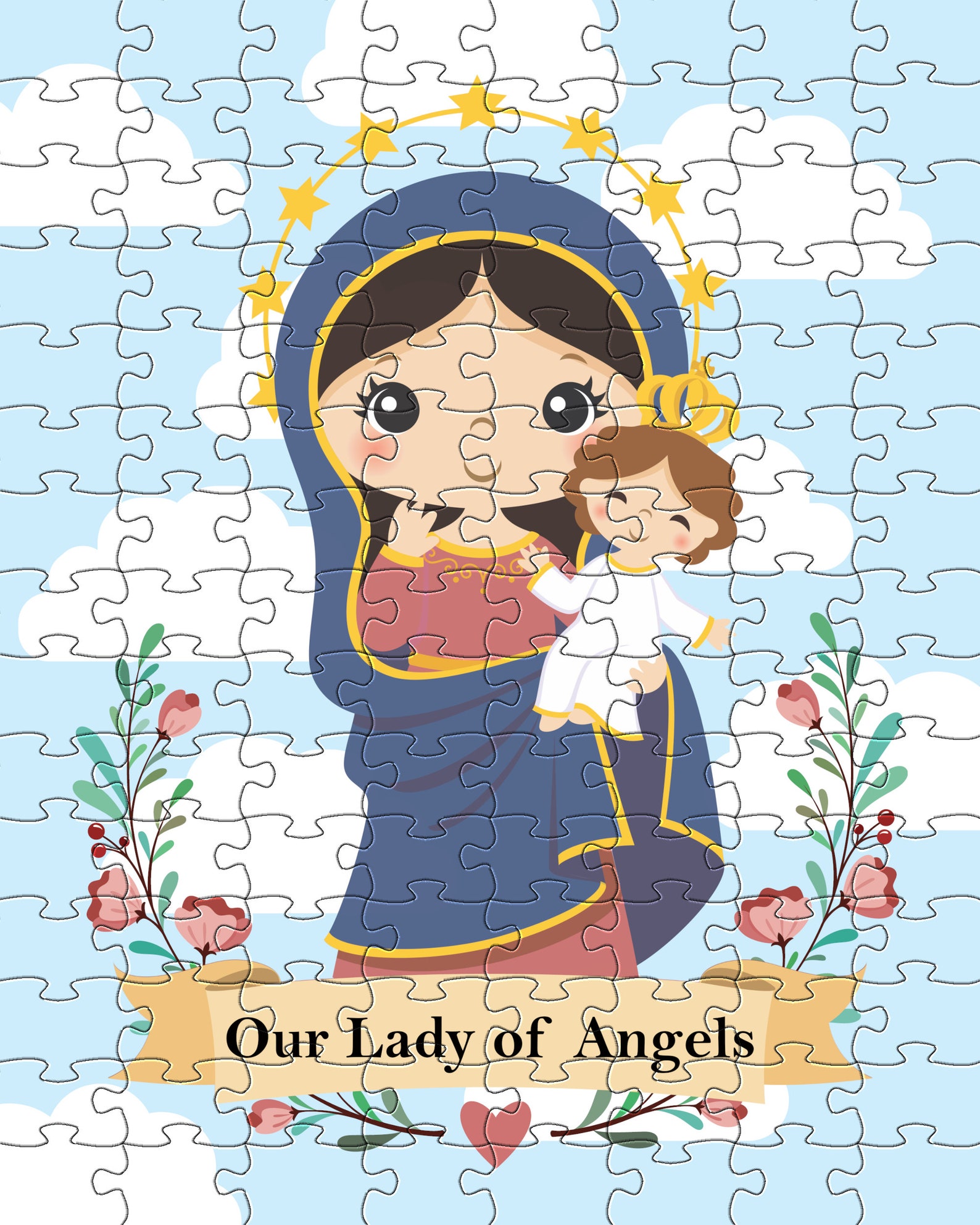 Our Lady of Angels Puzzle, 48, 80 & 120 Pieces Puzzle, Catholic Jigsaw ...