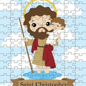 Saint Christopher Puzzle, 48, 80 & 120 Pieces Puzzle, Catholic Jigsaw ...