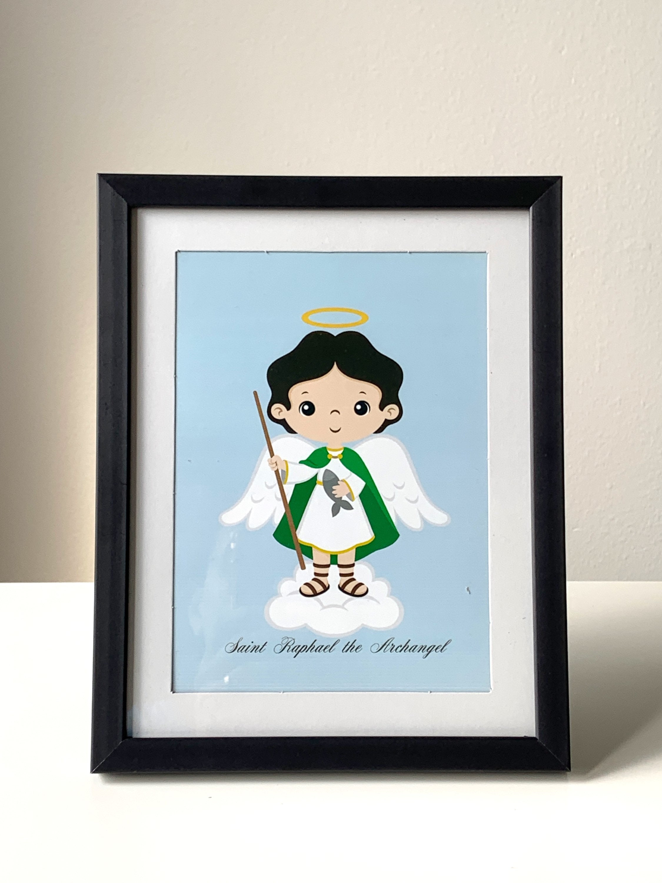 Saint Raphael the Archangel Wall Art Saint Raphael Art | Etsy