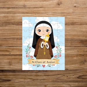 Saint Clare of Assisi Puzzle, 48, 80 & 120 Pieces Puzzle, Catholic ...