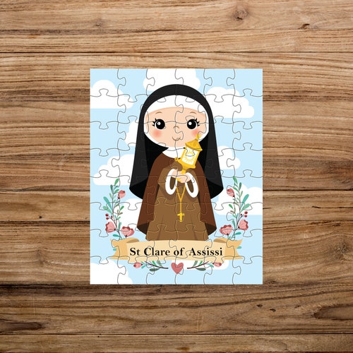 Saint Clare of Assisi Puzzle 48 80 & 120 Pieces Puzzle - Etsy