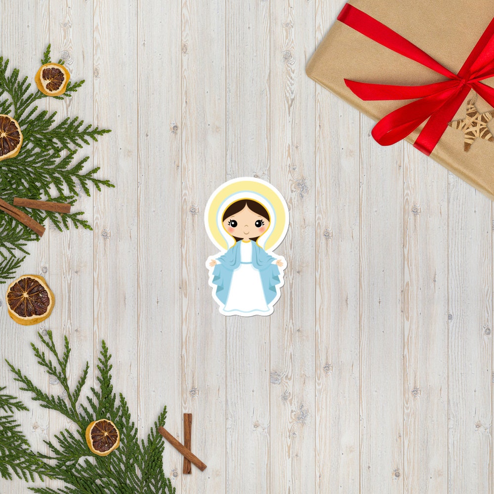 Virgin Mary Sticker Mary Immaculate Sticker Virgin Mary - Etsy