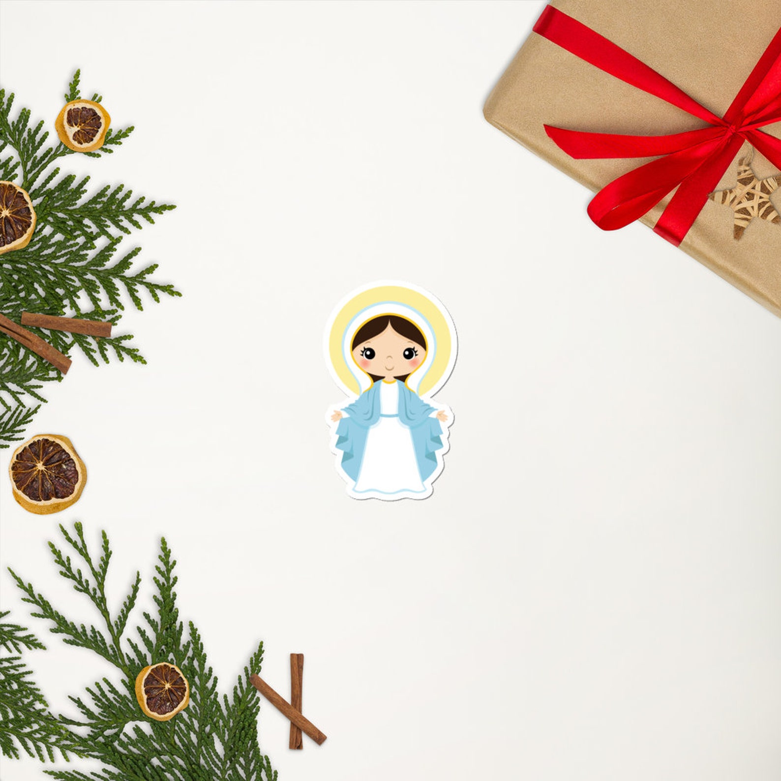Virgin Mary Sticker, Mary Immaculate Sticker, Virgin Mary Waterproof ...