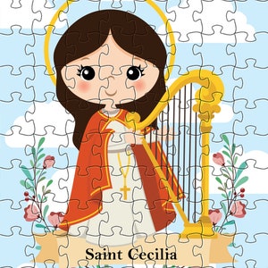 Saint Cecilia Puzzle, 48, 80 & 120 Pieces Puzzle, Catholic Jigsaw ...