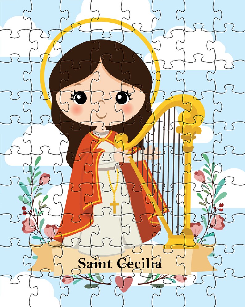 Saint Cecilia Puzzle 48 80 & 120 pieces puzzle Catholic | Etsy