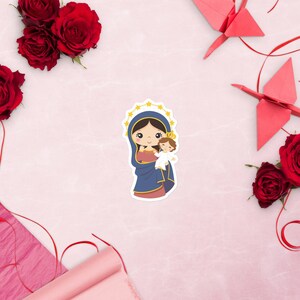 Our Lady of Angels Sticker, Mary Queen of Angels Sticker, Virgin Mary ...