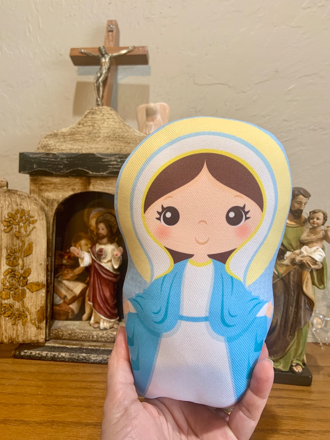 Virgin Mary Doll, Saint Gift, Baptism, Catholic Gift, Virgin Mary Gift ...