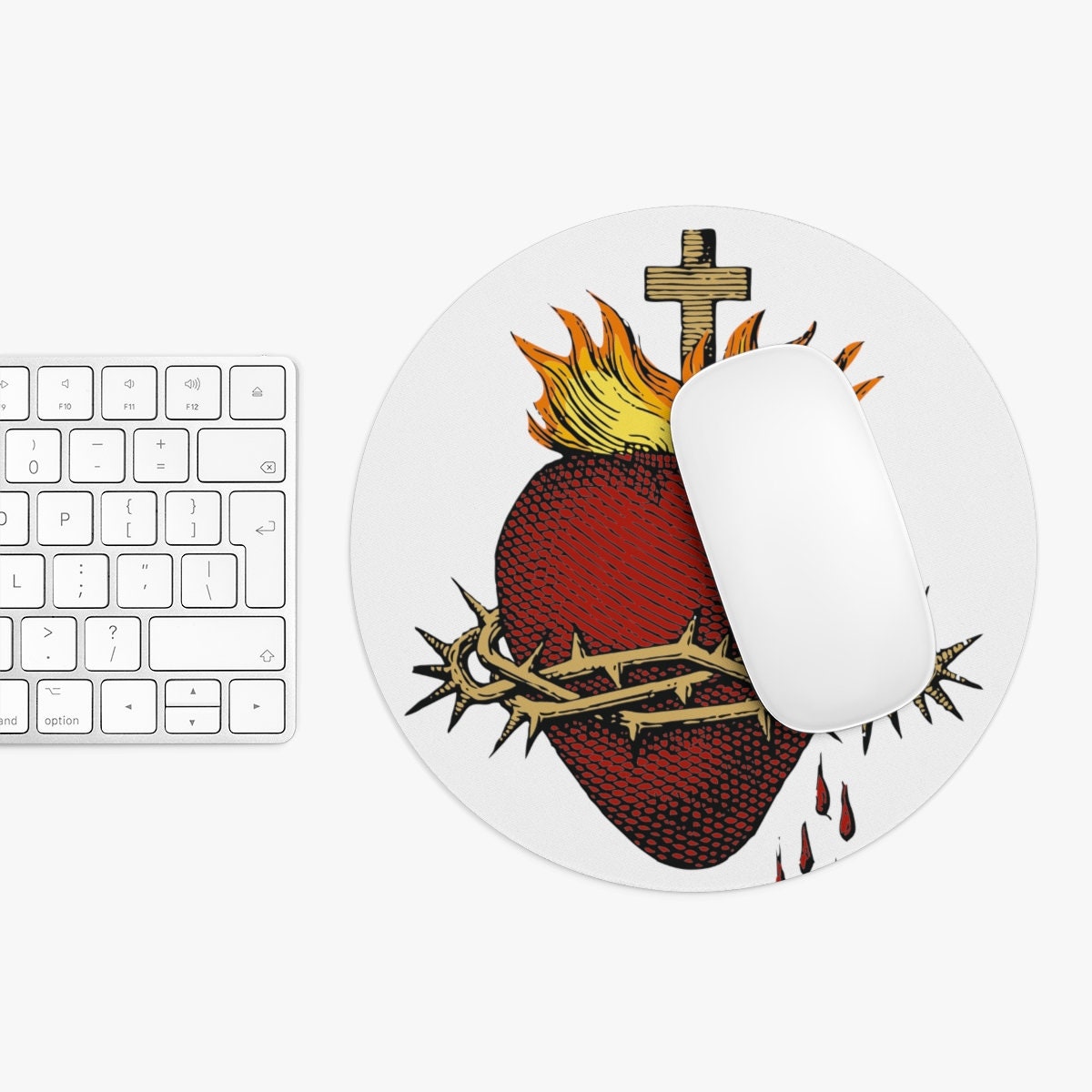 Sacred Heart of Jesus Mouse Pad Catholic Mouse Pad Saints - Etsy