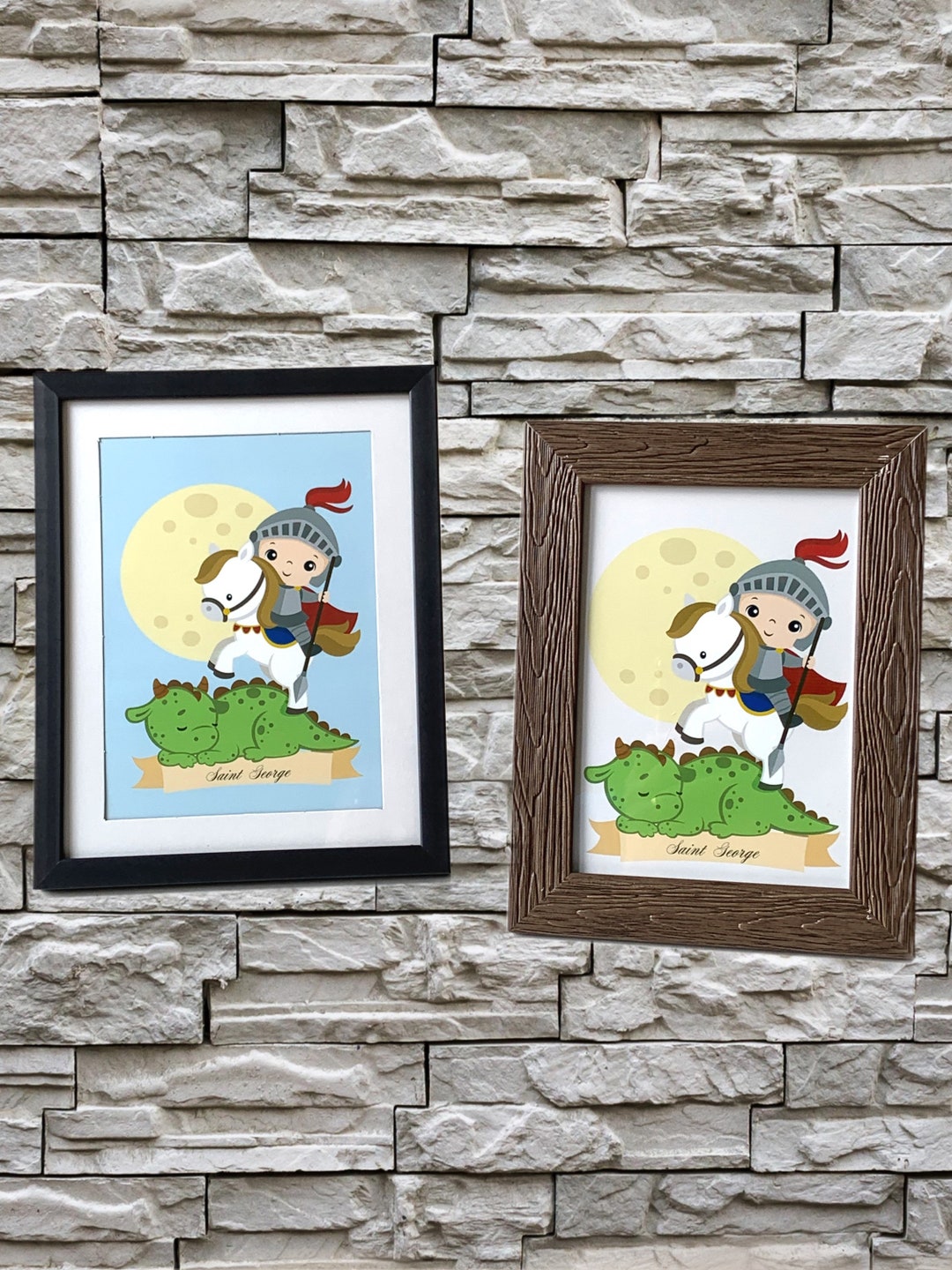 Saint George Wall Art, Saint George Art Print, Catholic Saint Art Print ...