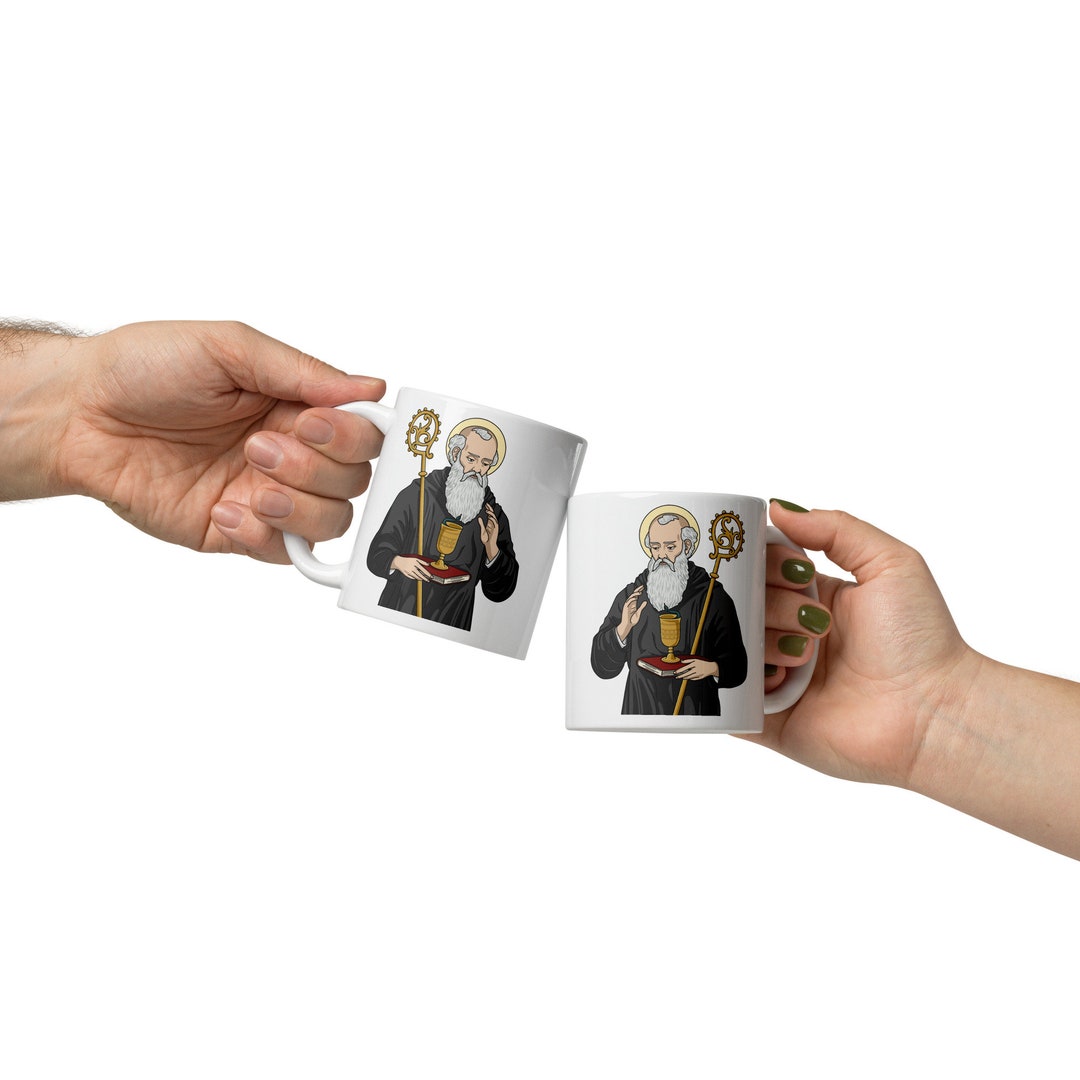Saint Benedict of Nursia 11oz Mug, St Benedict Mug, Catholic Mug ...