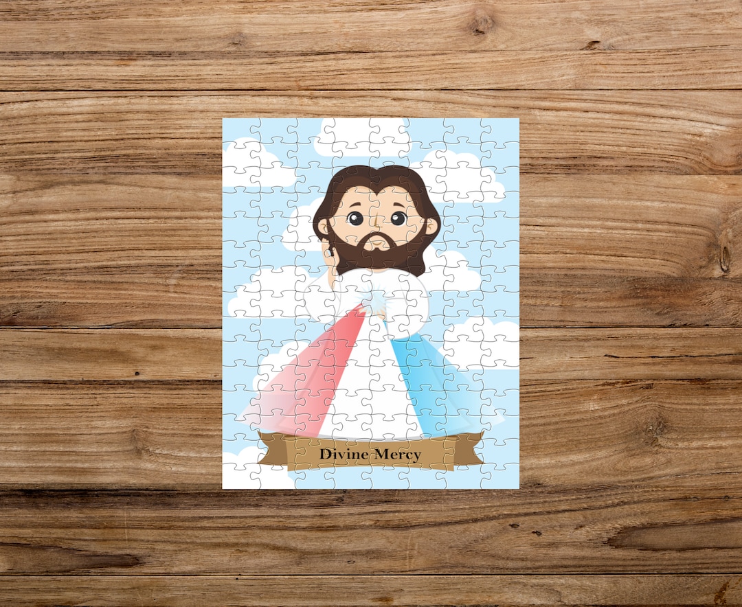 Jesus Divine Mercy Puzzle, 48, 80 & 120 Pieces Puzzle, Catholic Jigsaw ...