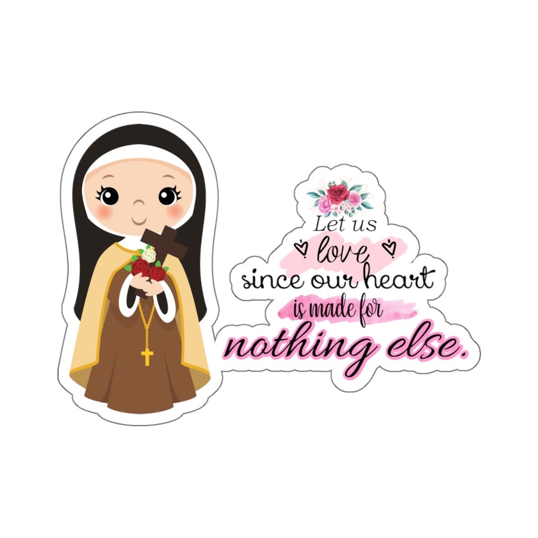 St Therese of Lisieux Sticker, St Therese Sticker, Water Resistant ...
