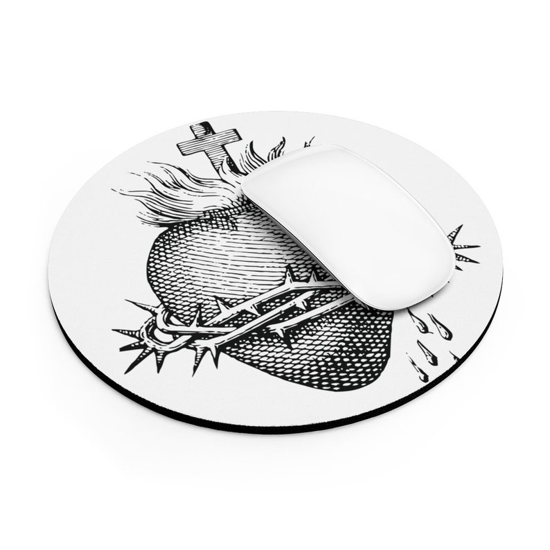 Sacred Heart of Jesus Mouse Pad, Catholic Mouse Pad, Saints Mouse Pad ...