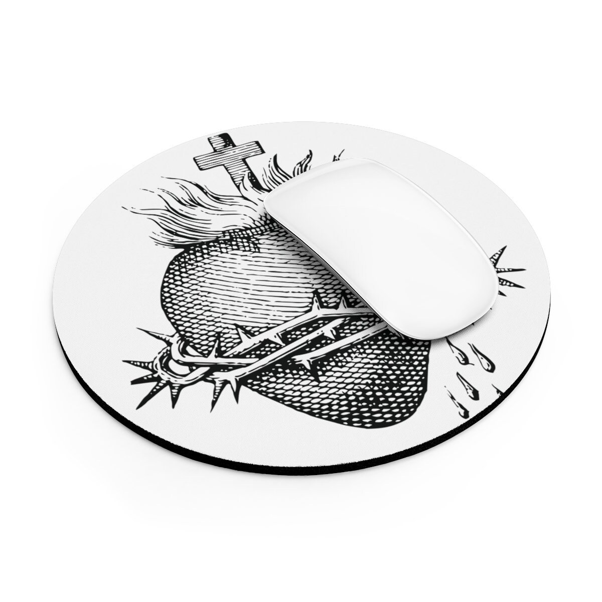 Sacred Heart of Jesus Mouse Pad Catholic Mouse Pad Saints - Etsy