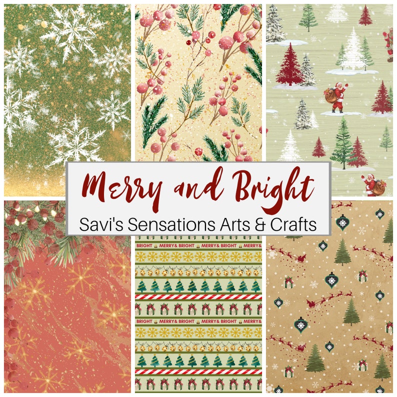 Merry & Bright Christmas Printables 16 Pages in Red, Green, and Gold ...