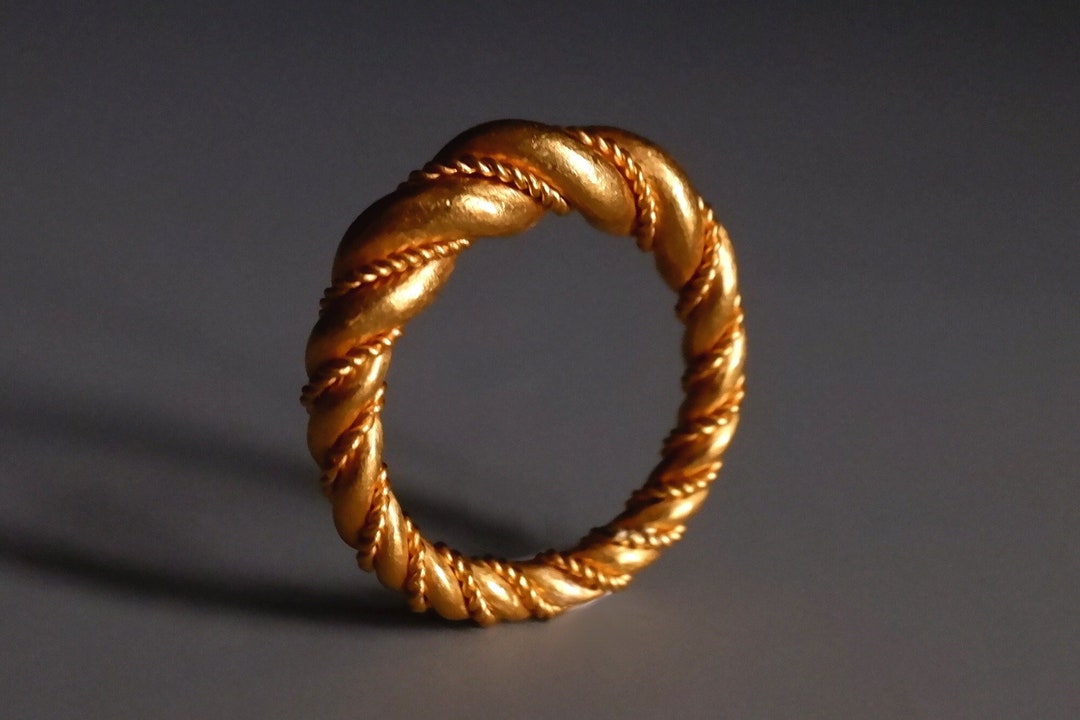 24k Braided Twist Band Ring Wreath Viking - Etsy