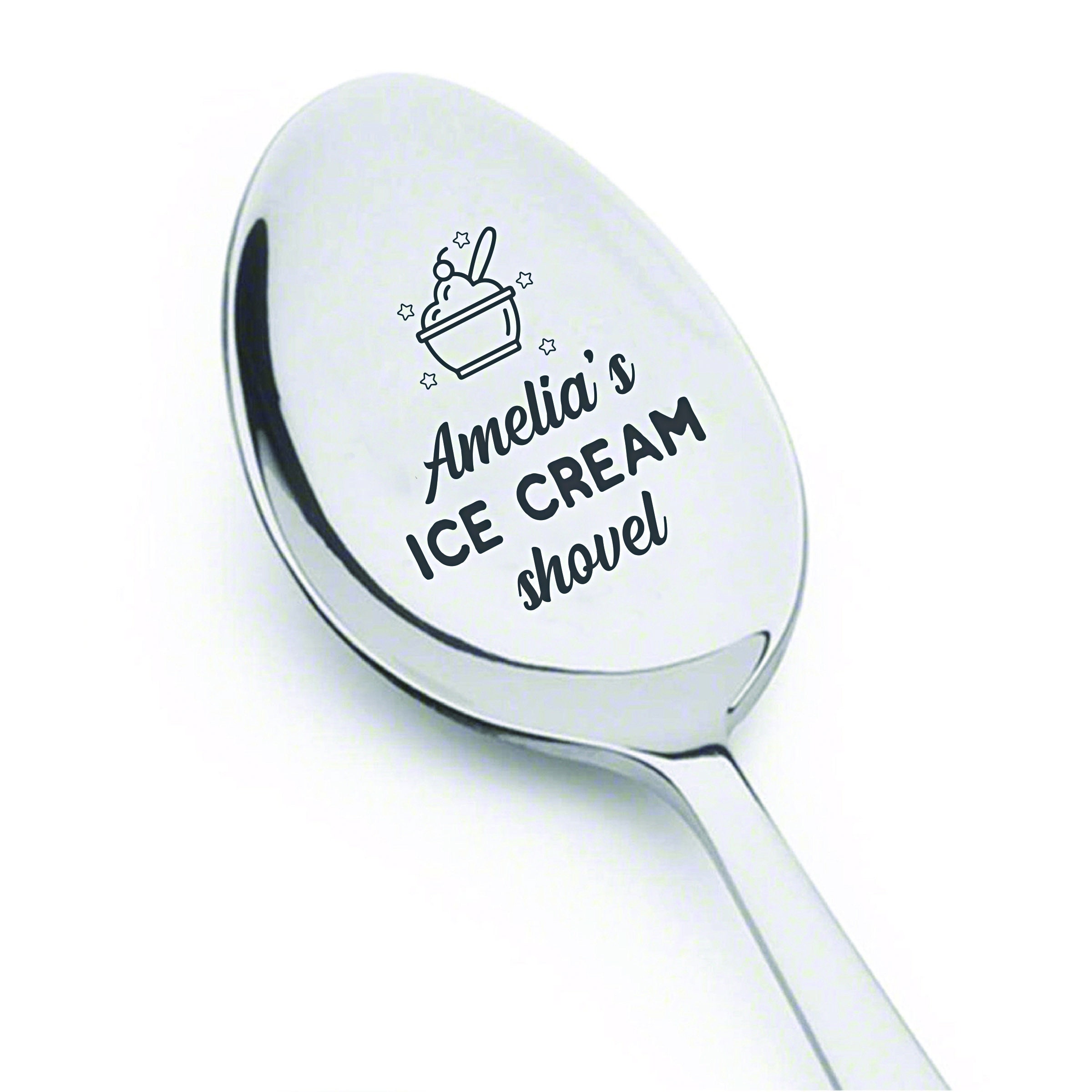 Unique Ice Cream Spoon With Name Engraved Gift Customized - Etsy