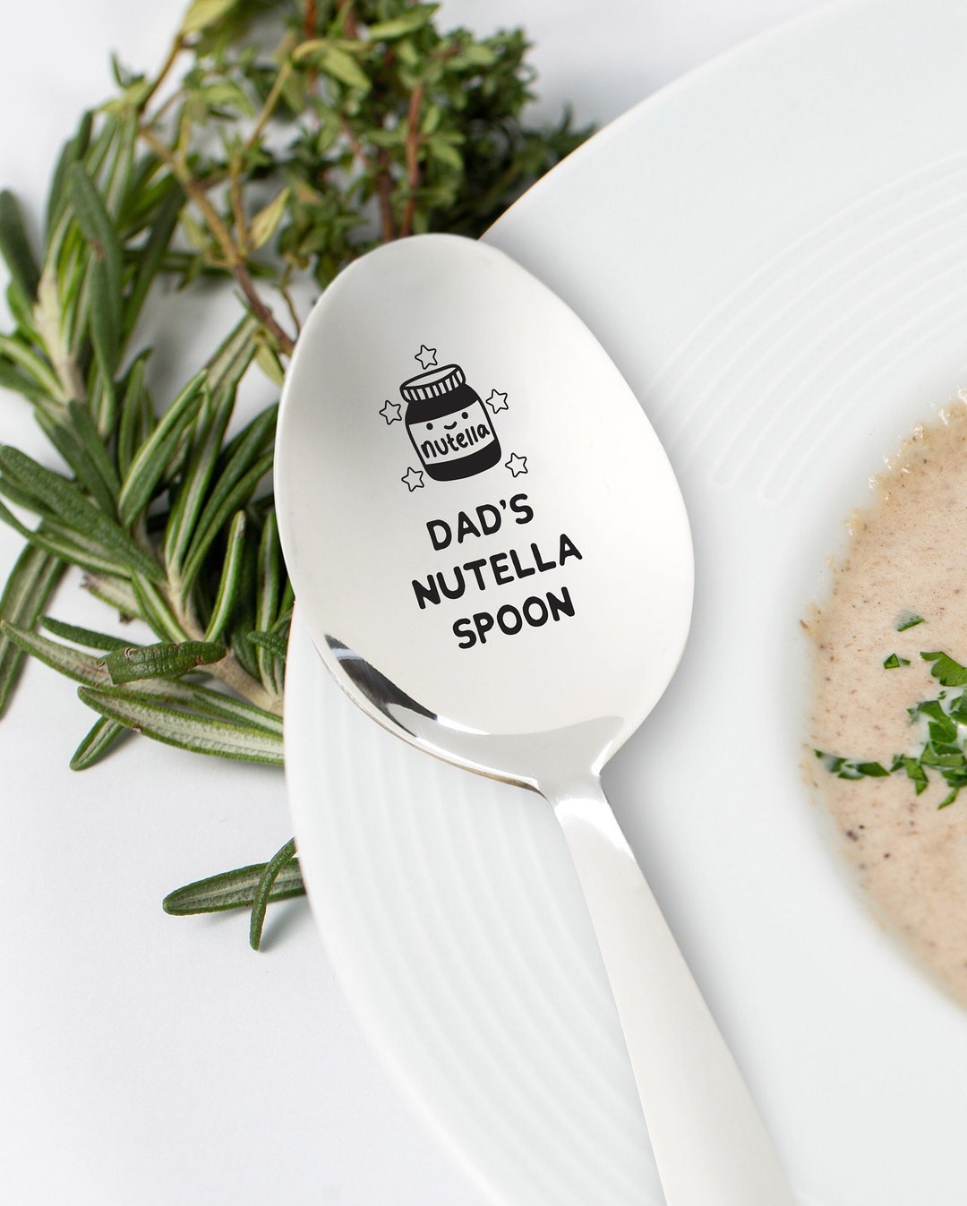 Personalized Nutella Spoon - Engraved Silver Gift or Daughter - Custom ...