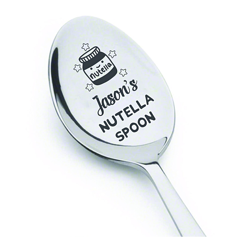 Nutella Spoon Personalized Nut Butter Gift With Name Best - Etsy