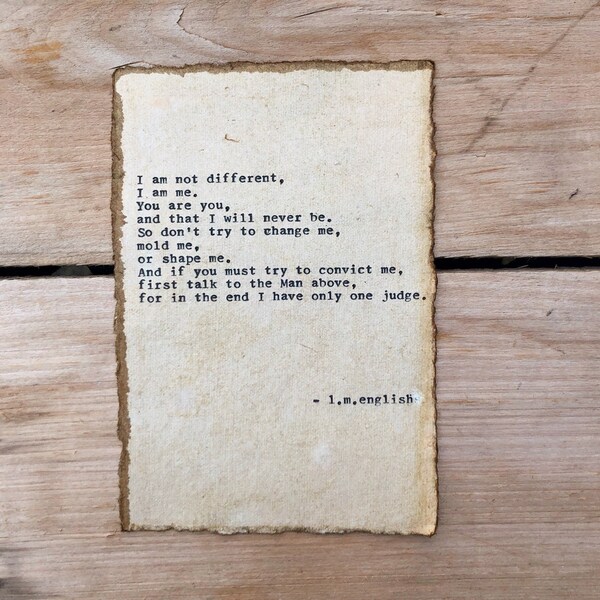 Typewriter Poem - Etsy