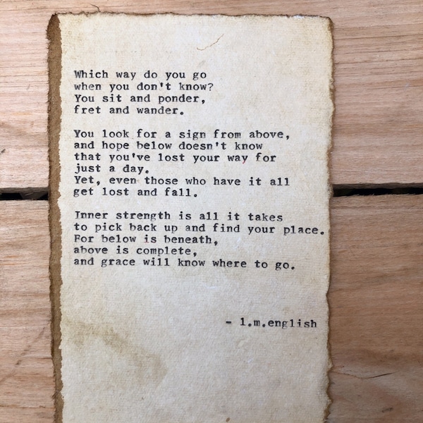 Strength Poem - Etsy