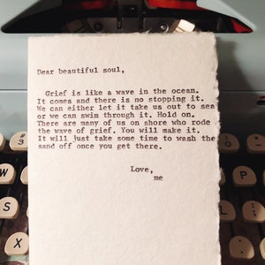 Handmade Card, Original Writing, Grief Card, Affirmation Card, Grief ...
