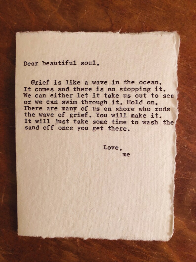 Handmade Card, Original Writing, Grief Card, Affirmation Card, Grief ...