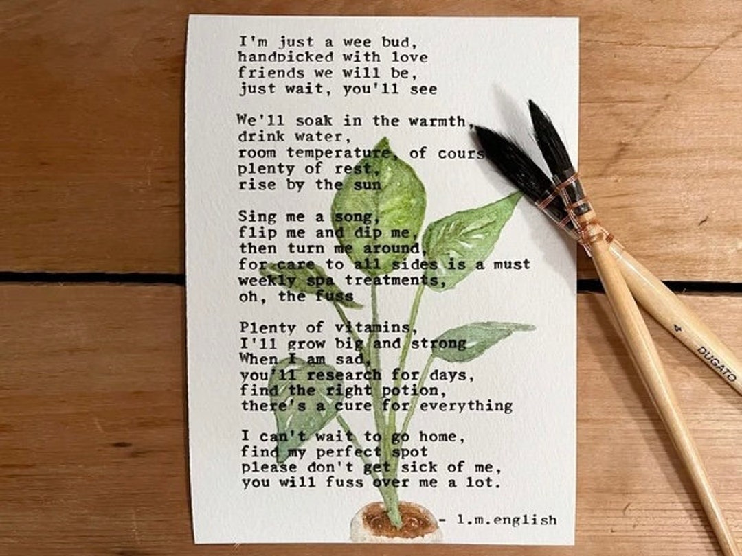 Monstera Leaf, Watercolor Plants, Original Poetry, Plant Wall Art ...