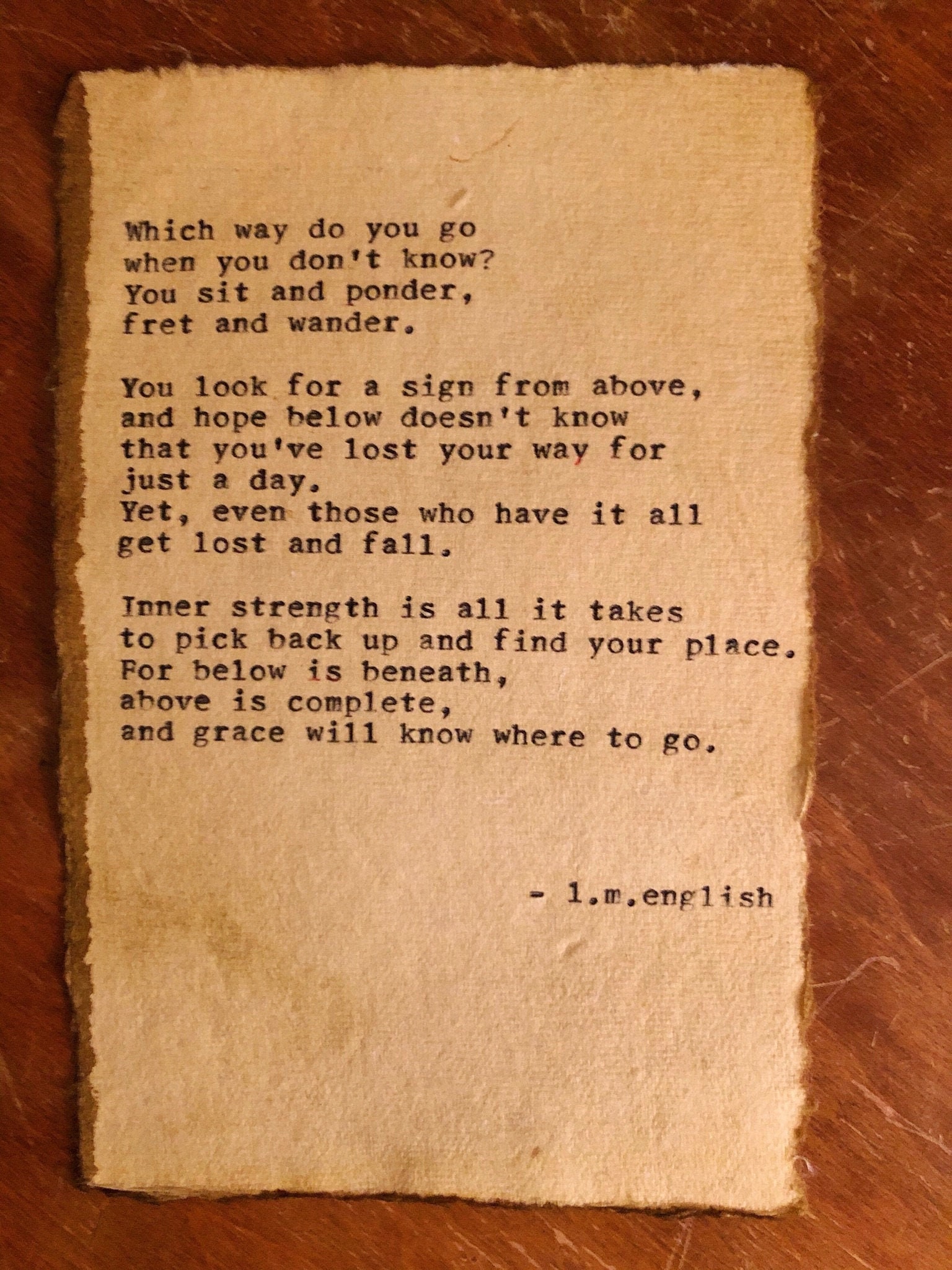 Original Poetry Typewriter Poem Sign From Above Poetry - Etsy