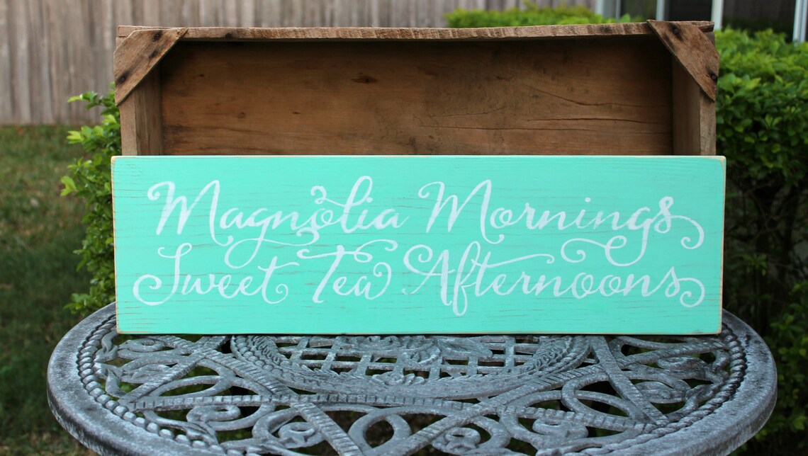 Wooden Sign, Farmhouse Decor, Sweet Tea, Magnolia, Rustic Sign ...