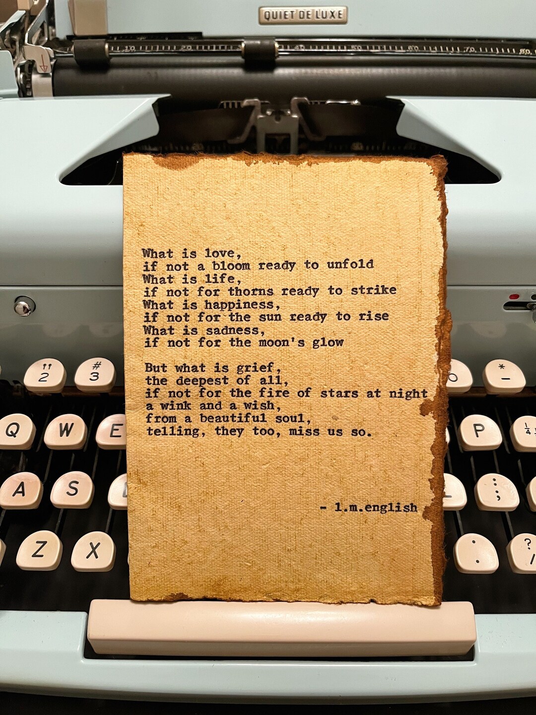 Handmade Card, Original Poetry, Grief Poem, in Loving Memory, Grief ...
