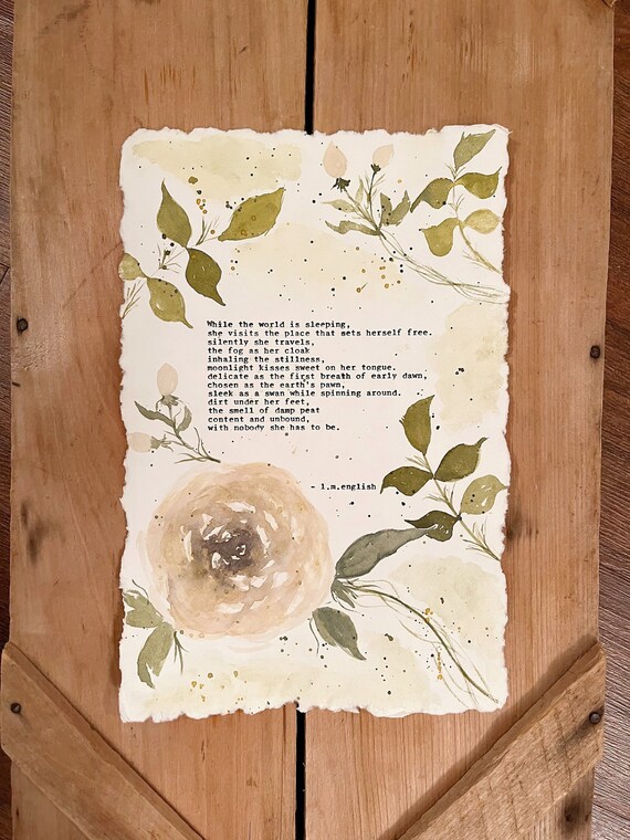 Original Poetry Boho Wall Decor Inspirational Poem Nature - Etsy