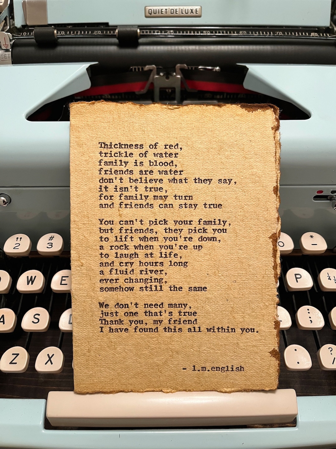 Handmade Card, Original Poetry, Friendship Card, Best Friend Gift ...