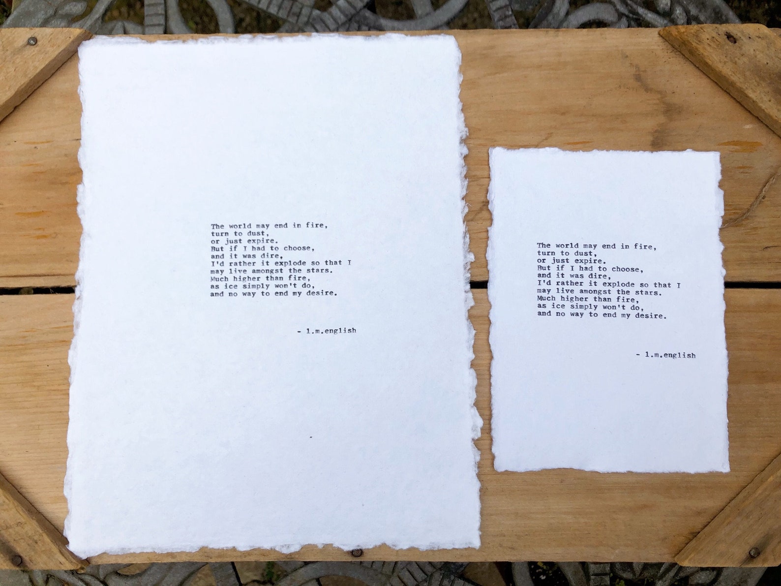 Original poetry Typewriter poem among the stars poetry | Etsy