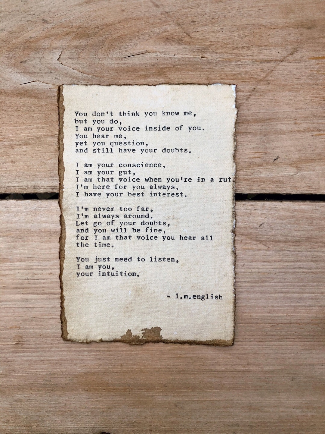 Original Poetry, Typewriter Poem, Intuition, Poetry Decor, Believe in ...