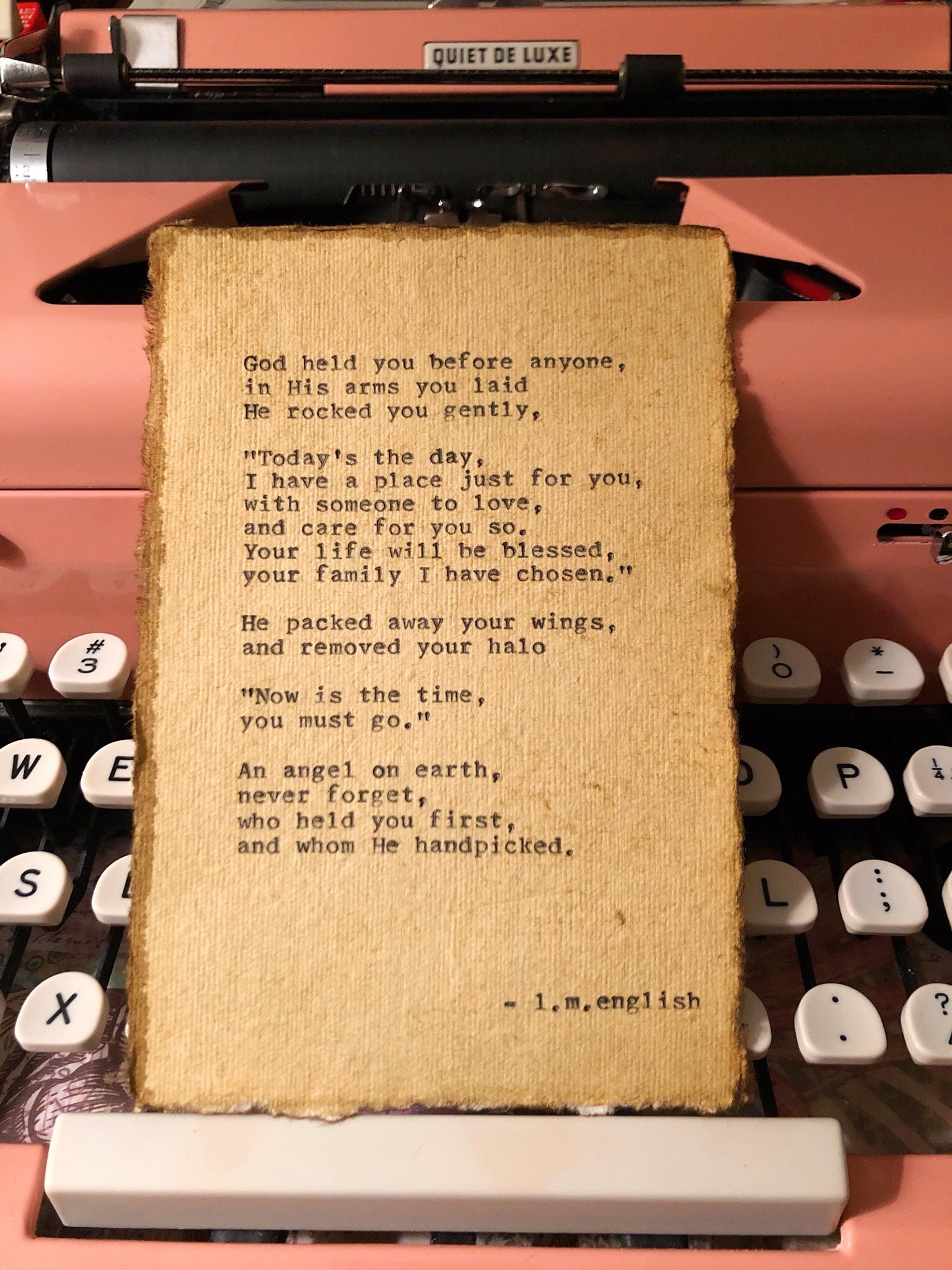 Original Poetry Typewriter Poem Baby Decor Nursery Wall | Etsy