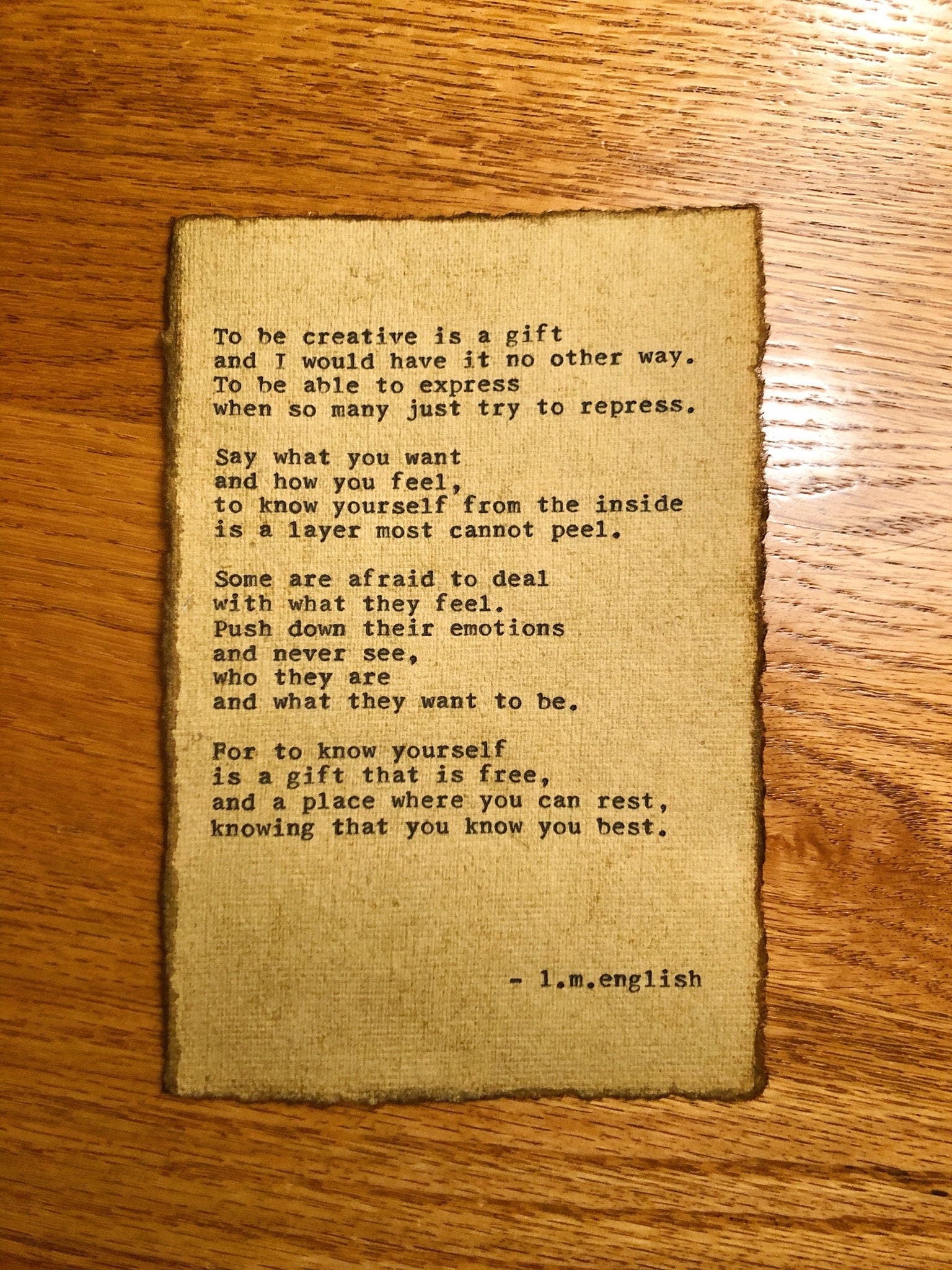 Original Poetry, Typewriter Poem, Be Creative, Poetry Decor, Who You ...