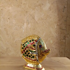 2 Pcs Fish(cover Gold Leaf) ,handmade Wood Carving of Fish Decorating ...